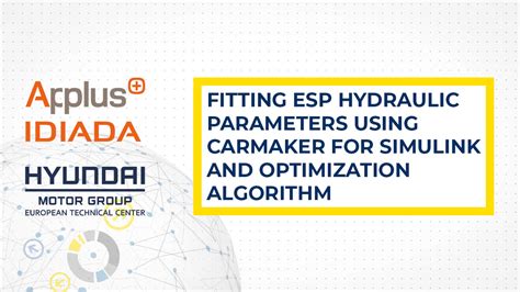 fitting esp hydraulic parameters using carmaker for simulink and
