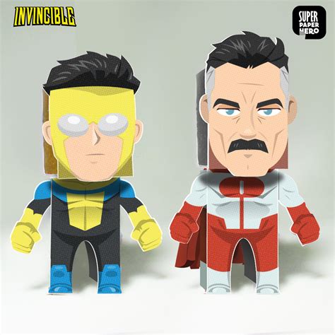 Diy 2x1 Invincible And Omniman Pdf Template Papercraft Figures