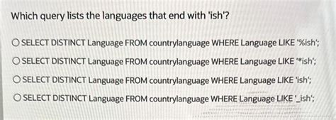Solved The Following Query Causes An Error Select From