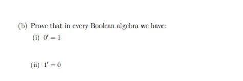 solved b prove that in every boolean algebra we have i