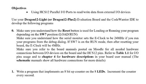 Using Hcs12 Parallel Io Ports To Readwrite Data