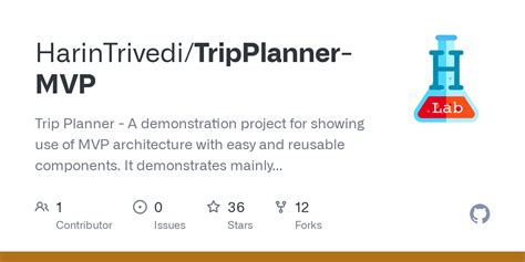 GitHub HarinTrivedi TripPlanner MVP Trip Planner A Demonstration Project For Showing Use Of