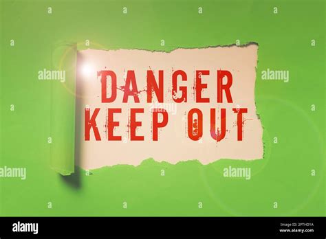 Conceptual Caption Danger Keep Out Business Approach Warning Restriction Forbidden Keep Away