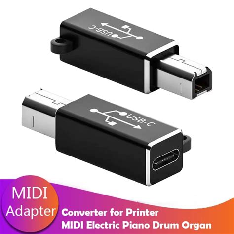 Usb Type C Female To Midi Male Adapter For Scanner Printer Converter Usb C Data Transfer Adapter