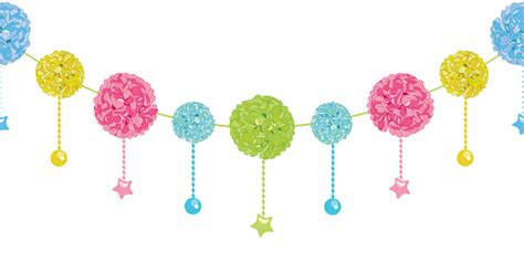 벡터 재미 세트 파스텔 화려한 생일 파티 종이 치 어 리딩 및 원활한 별 가로 테두리 패턴을 반복 하는 거 수 제 카드 초대장 벽지 포장 보육 디자인에 대 한 좋은 0명에