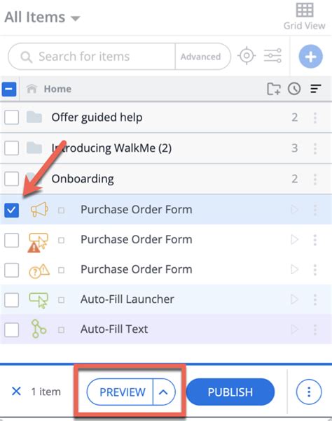 Previewing WalkMe Content WalkMe Help Center