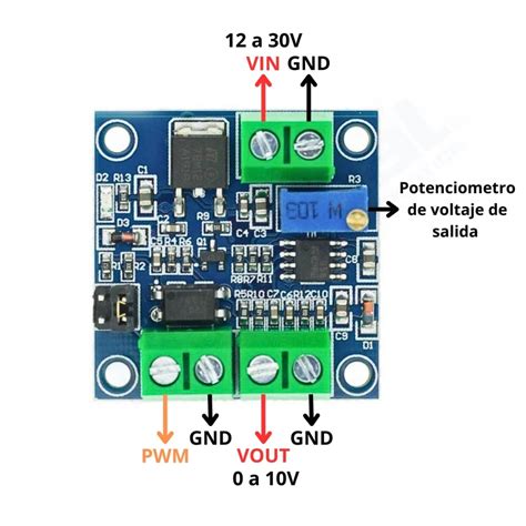 Modulo Conversor Pwm A Voltaje Analogico 0 A 10v Lcf2v