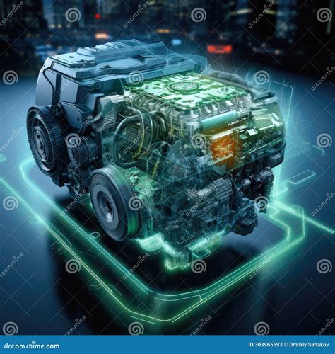 Fuel Efficient Technologies Featured In A Hybrid Engine Stock