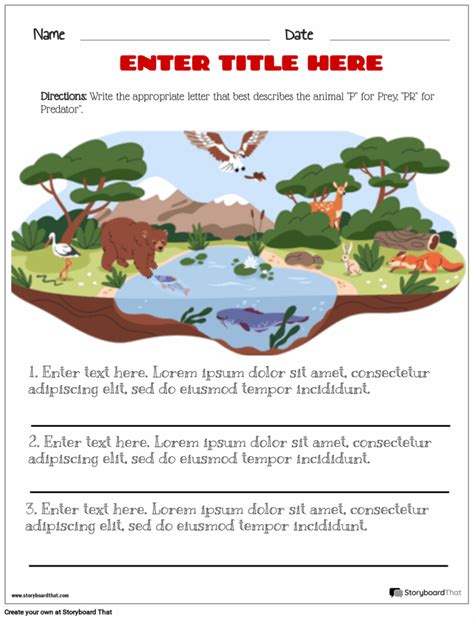 Nature Ecological Relationships Worksheet
