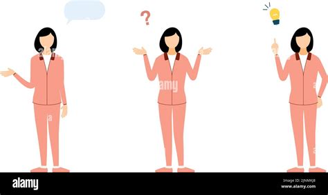 Women In Training Wear Pose Set Stock Vector Image And Art Alamy