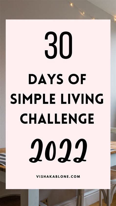 30 days simple living challenge- how to simplify your life
