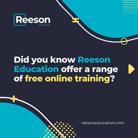 📢 Free Online Training 📢 Did You Know Reeson Education