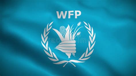 World Food Programme Wfp Flag Waving Animation Perfect Looping 4k