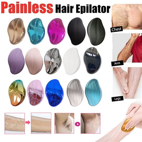 홈 크리스탈 제모 지우개 무통 안전 제모기 바디 뷰티 각질 제거 제모 도구 Aliexpress
