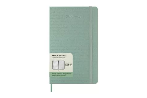 Moleskine 18m Agenda 2026 2027 Agenda Weeklynotebook Hardcover Large Sage