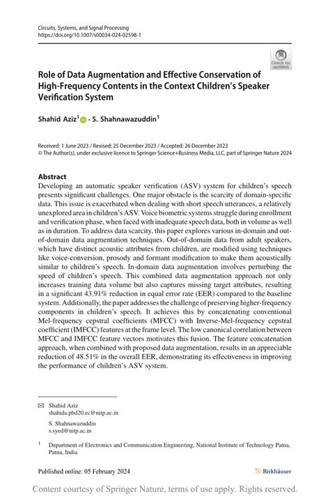 Role Of Data Augmentation And Effective Conservation Of High Frequency Contents In The Context