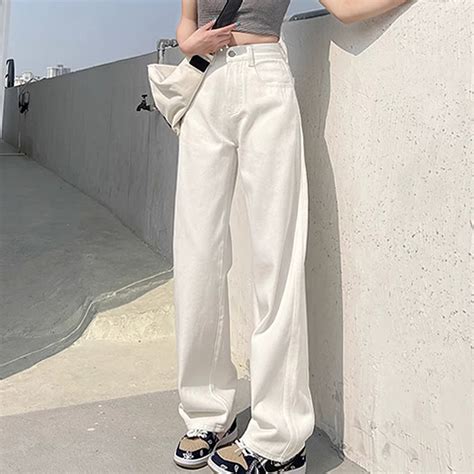 스타일로그 스타일로그 썸머 화이트 데님바지여성데님팬츠