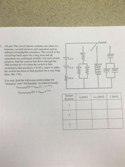 Solved The Circuit Shown Contains Two Ideal AA Batteries Chegg Com