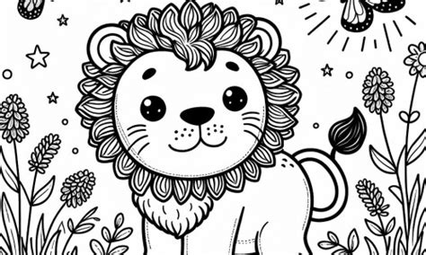 Coloriage De Simba En Grand Format à Télécharger Ou à Imprimer Gratuitement