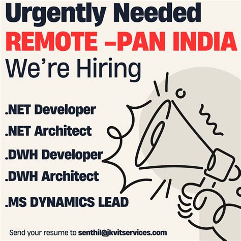 Senthil Kumaran Linganathan On Linkedin We Are Hiring The Following