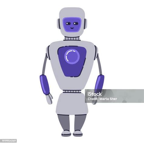 Cute Robot Character Chatbot Ai Bot Mascot Digital Cyborg Futuristic