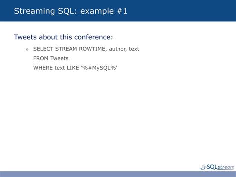 ppt add real time streaming sql to your mysql skill set powerpoint