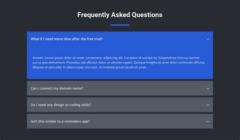 Asked Questions Html Template
