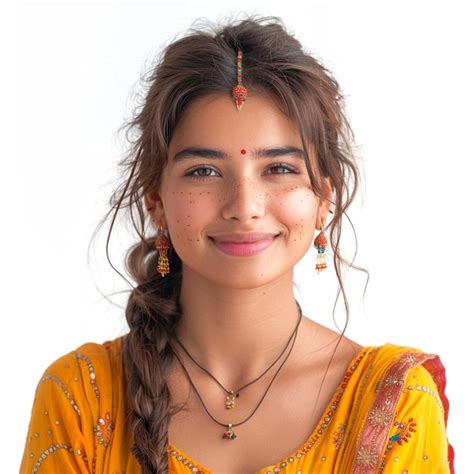 Premium Photo A Cute Happy Indian Girl