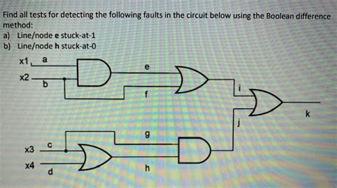 Solved Find All Tests For Detecting The Following Faults In