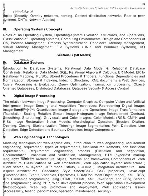 Fpsc Css Exam Syllabus 2020 Page No 61 Of 158