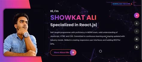 showkat ali on linkedin portfolio showkatali react frontend