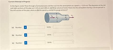 Solved Current Attempt In Progressin The Figure Water Flows