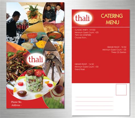 Elegant Playful Catering Postcard Design For Best Food Corp Dba