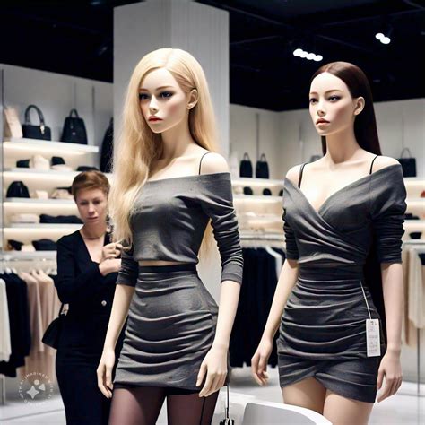 Two Hyper Realistic Female Mannequins Are Standing By James 1966 On