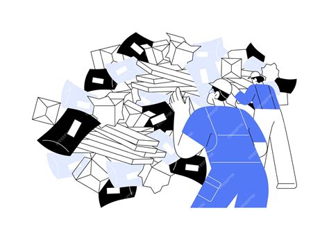 Residuos De Embalaje Concepto Abstracto Ilustración Vectorial Grupo De