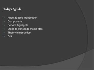 Elastic Transcoder On AWS PPT