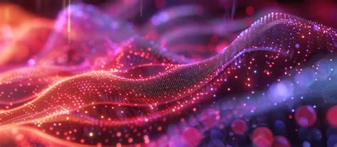 Premium Photo Cyber Big Data Flow Blockchain Data Fields Vector Wave