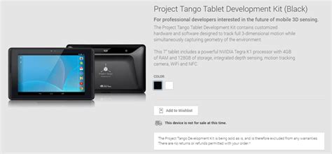 Project Tango Now Present On The Google Play Store