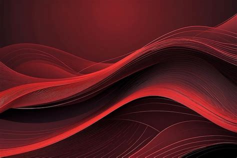 Modern Abstract Line Wavy Background And Red Color Premium Ai