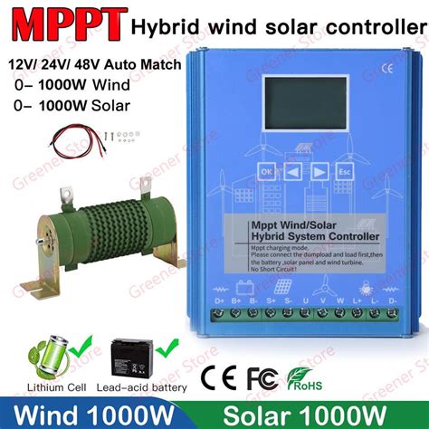 3000w Mppt Hybrid Solar Wind Charge Controller 12v 24v 48v Pv Turbine