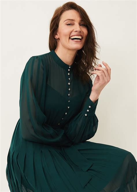 Izzy Button Detail Dress Phase Eight Uk