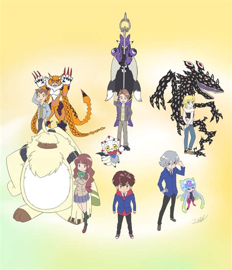 Amanokawa Hiro Angoramon Emma Hanes Eyesmon Gammamon Higashimitarai Kiyoshiro Jellymon