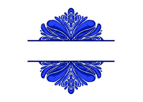 Blue Ornament Frame Border Vector Design For Decorative Element Premium Ai Generated Vector