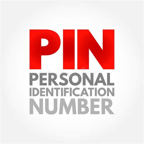 Pin Personal Identification Number Passcode Used In The Process Of