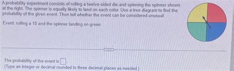 Solved A Probability Experiment Consists Of Rolling A Chegg Com