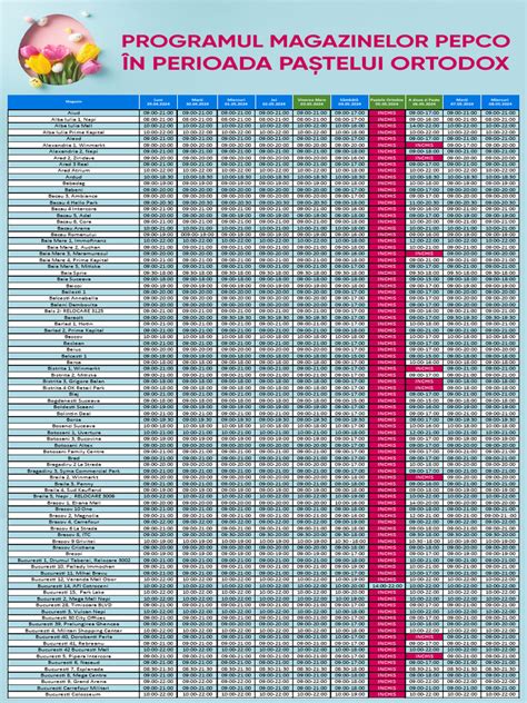 Program Paste Ortodox 2024 Pdf Retail Companies