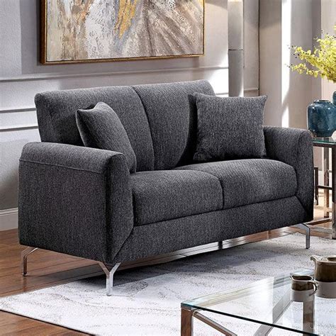 Furniture Of America Lauritz Love Seat Cm6088gy Lv Gray Transitional
