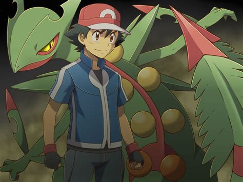Ash Ketchum Sceptile And Mega Sceptile Pokemon And 1 More Drawn By