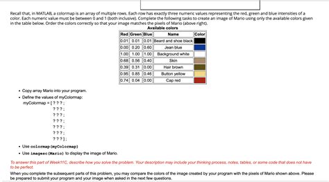 Recall That In Matlab A Colormap Is An Array Of