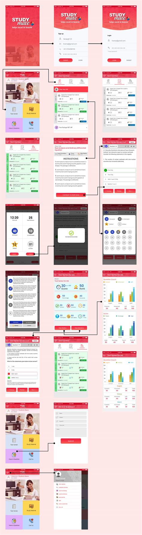 Studymate Mobile App Behance
